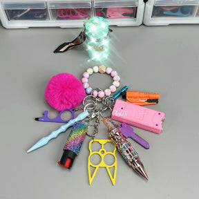 women girl Self-defense keychain kit
