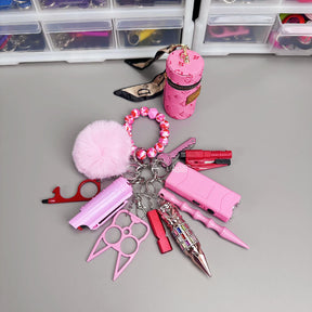 women girl Self-defense keychain kit