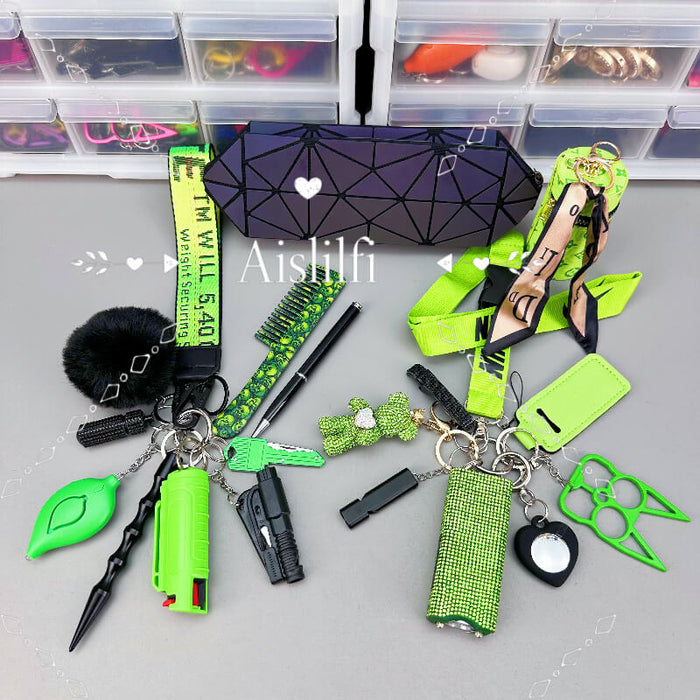 women girl Self-defense keychain kit