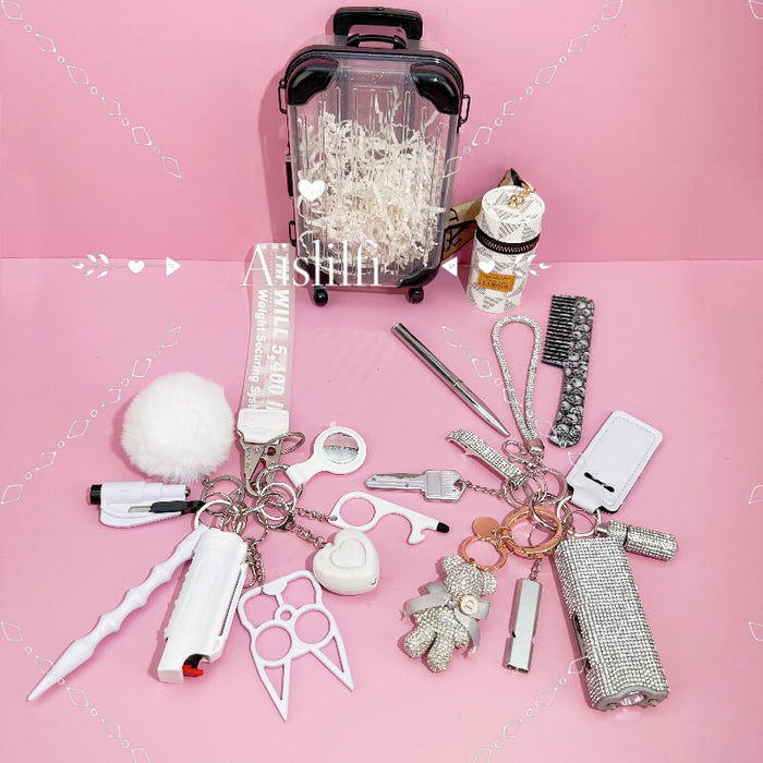 women girl Self-defense keychain kit