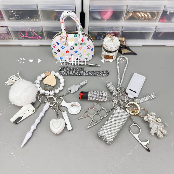 women girl Self-defense keychain kit
