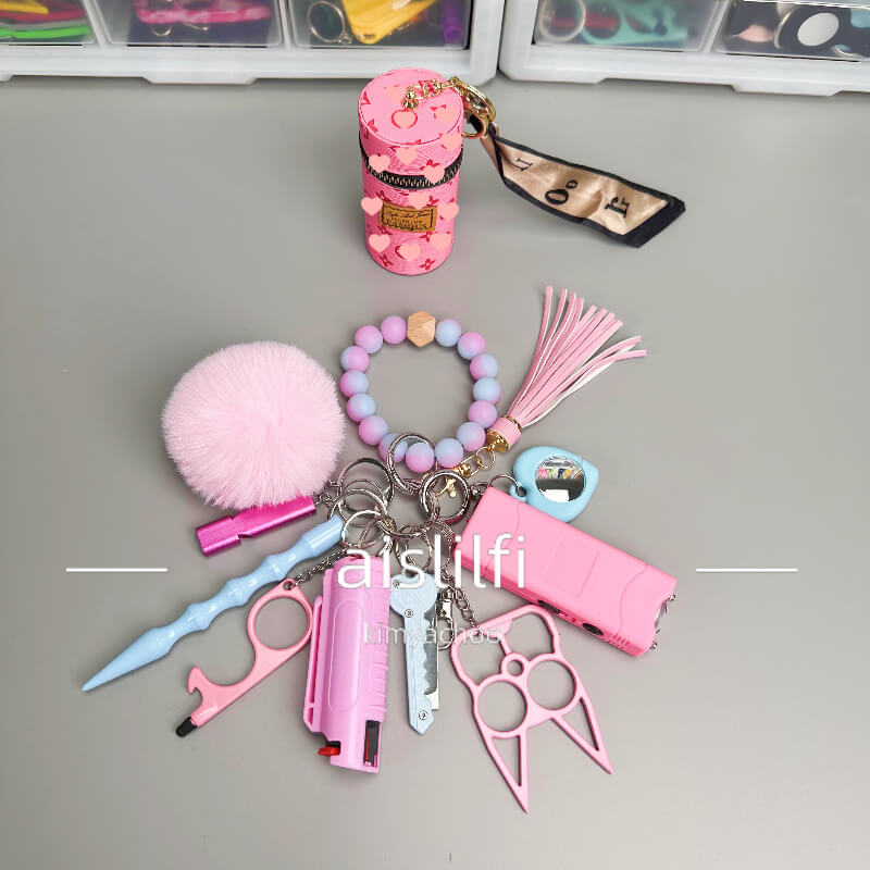 Original Beaded Bracelet Self Defense Key Chain 12 Pieces